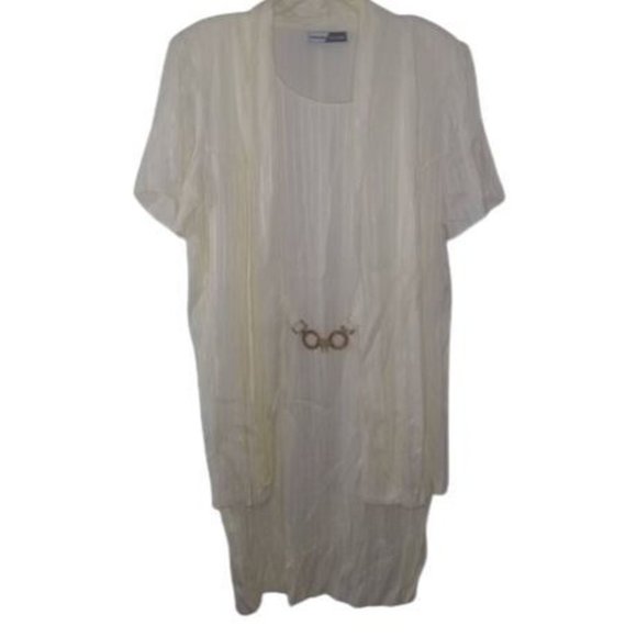 Stacy Tyler | Dresses | Vintage Stacy Tyler Ivory Cream Jacquard Mock ...